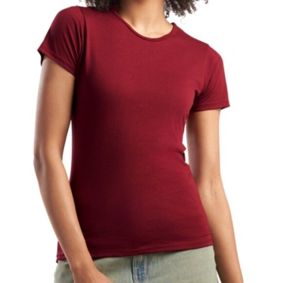 Jerico | Tops | Red Bamboo Crewneck T Shirt | Poshmark